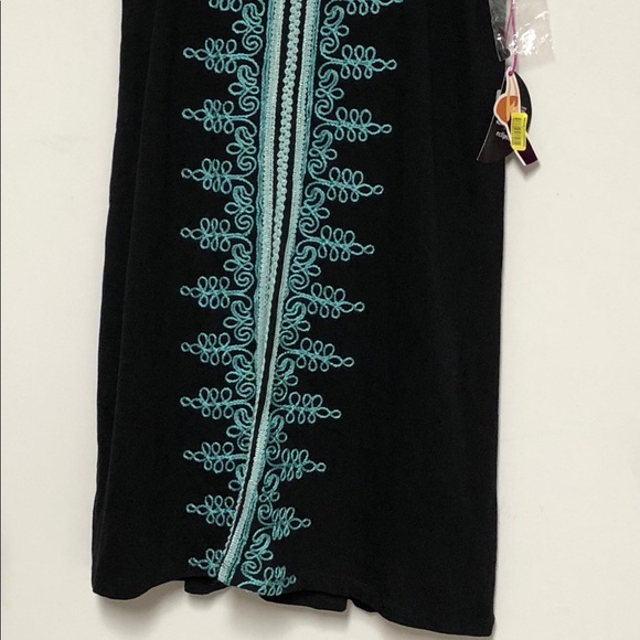 Half Moon | Dresses | Nwthalf Moon Black Turquoise Dress Smed | Poshmark